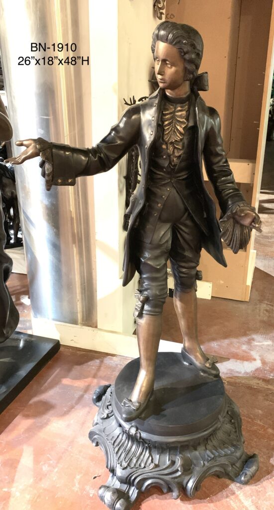 French Gentleman-48"H - Bronze Statues and Fountains